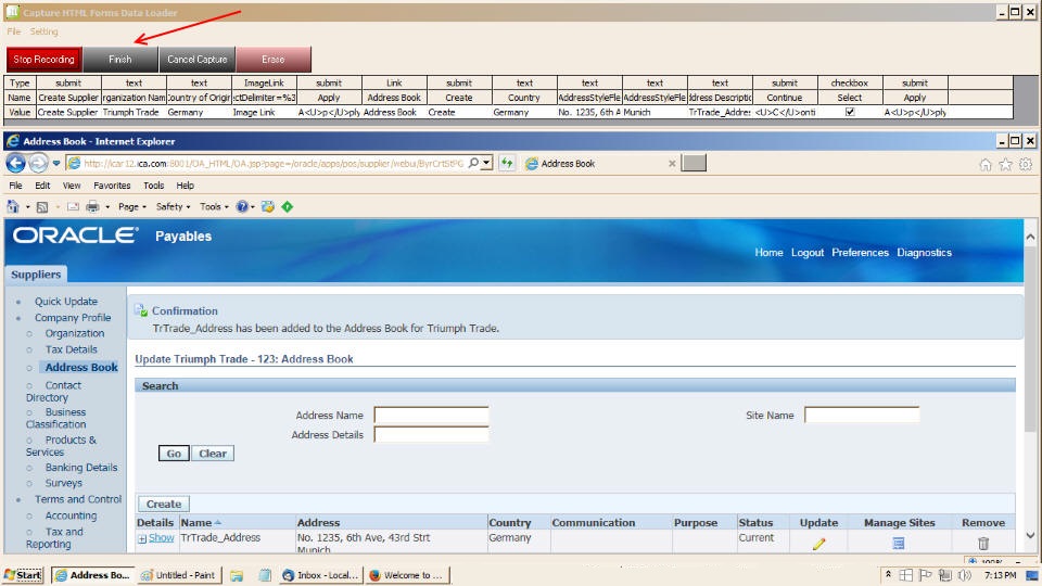 Data Loader Recording Oracle Self Service Html Forms